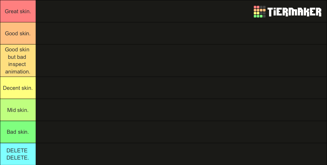 Roblox rivals skins (ALL SKINS) Tier List (Community Rankings) - TierMaker