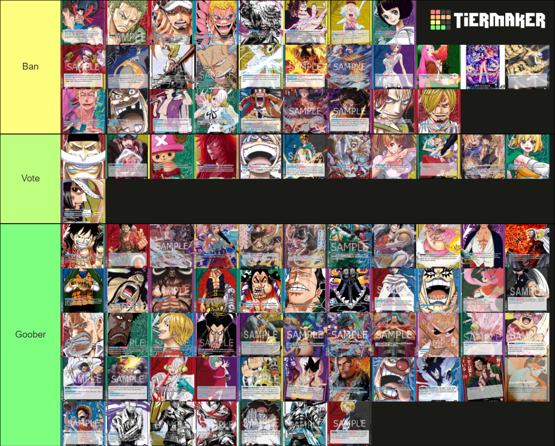 One Piece TCG Leaders Up to OP10 Tier List (Community Rankings) - TierMaker