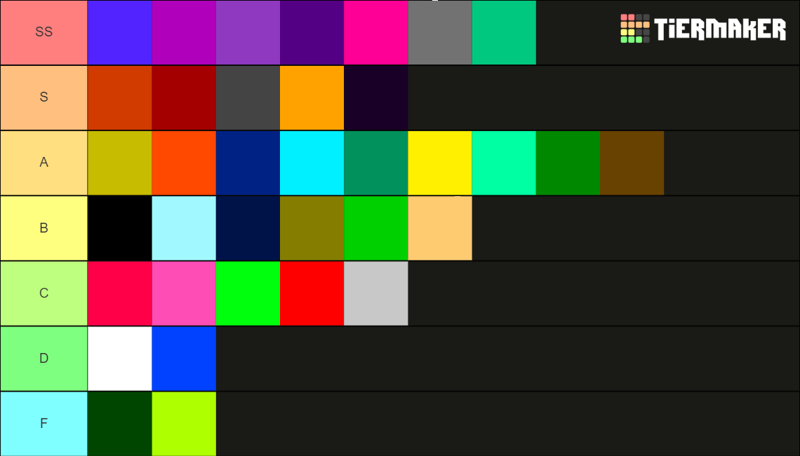 EXTREME Best Color Tierlist Tier List (Community Rankings) - TierMaker