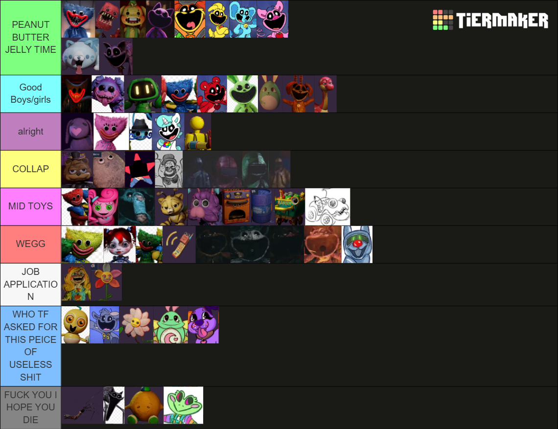 All Poppy Playtime Characters (+ Project Playtime) (2024) Tier List ...