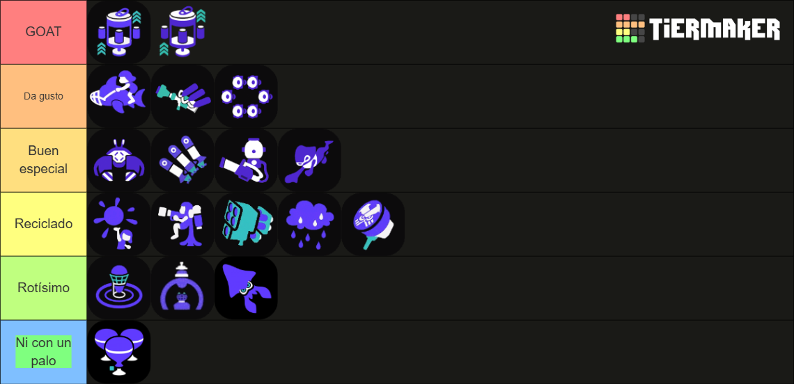 Splatoon 3 All Specials Tier List (Community Rankings) - TierMaker