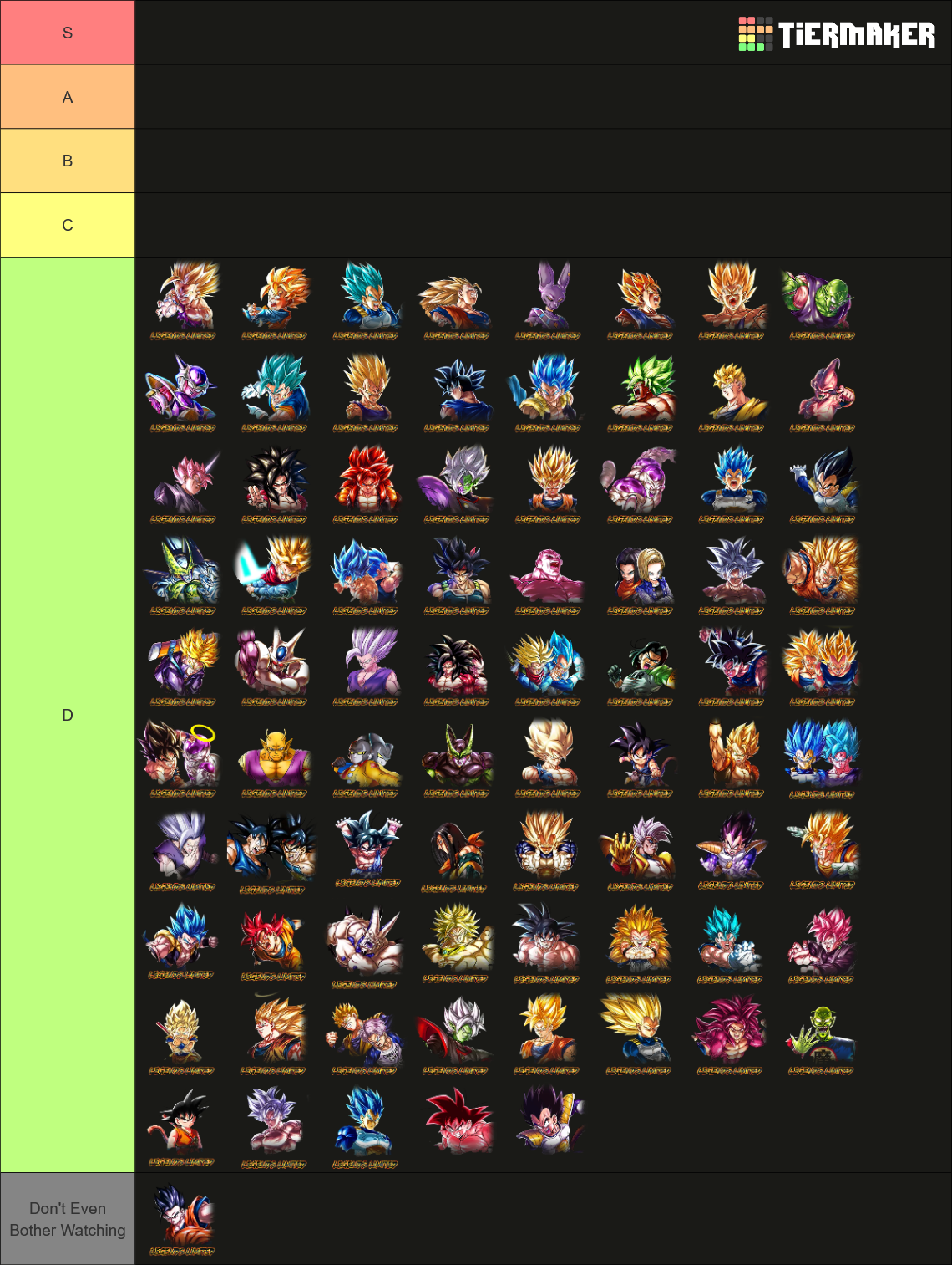 Dragon Ball Legends SP & ULTRA (7th Anni P1) Tier List (Community ...
