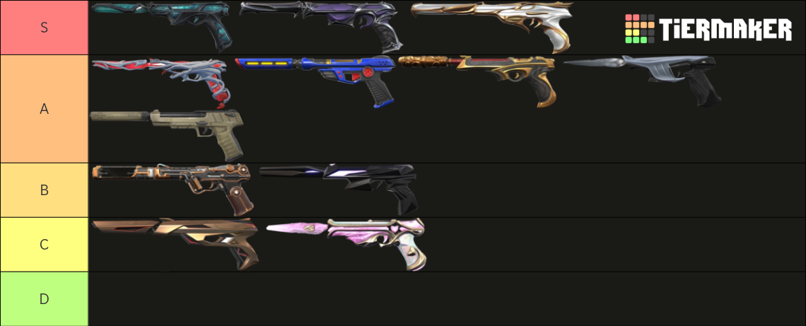 Valorant Ghost Skins (July 2025) Tier List (Community Rankings) - TierMaker