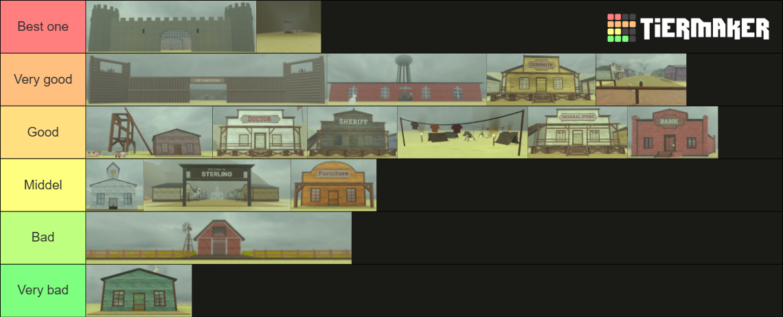 Dead Rails Buildings Tier List (Community Rankings) - TierMaker