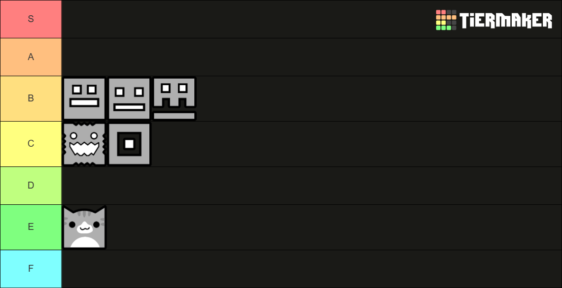 Geometry Dash Cubes Tier List (Community Rankings) - TierMaker