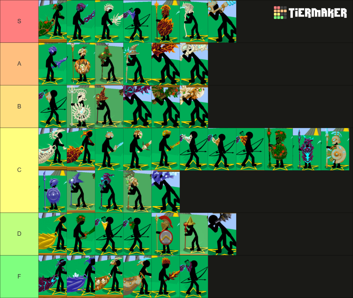 Stick War Legacy Skins Tier List (Community Rankings) - TierMaker