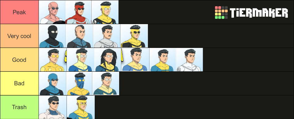 Invincible War Variants (Show Versions) Tier List (Community Rankings) - TierMaker