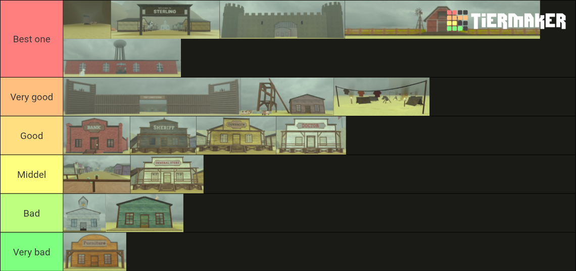 Dead Rails Buildings Tier List (Community Rankings) - TierMaker