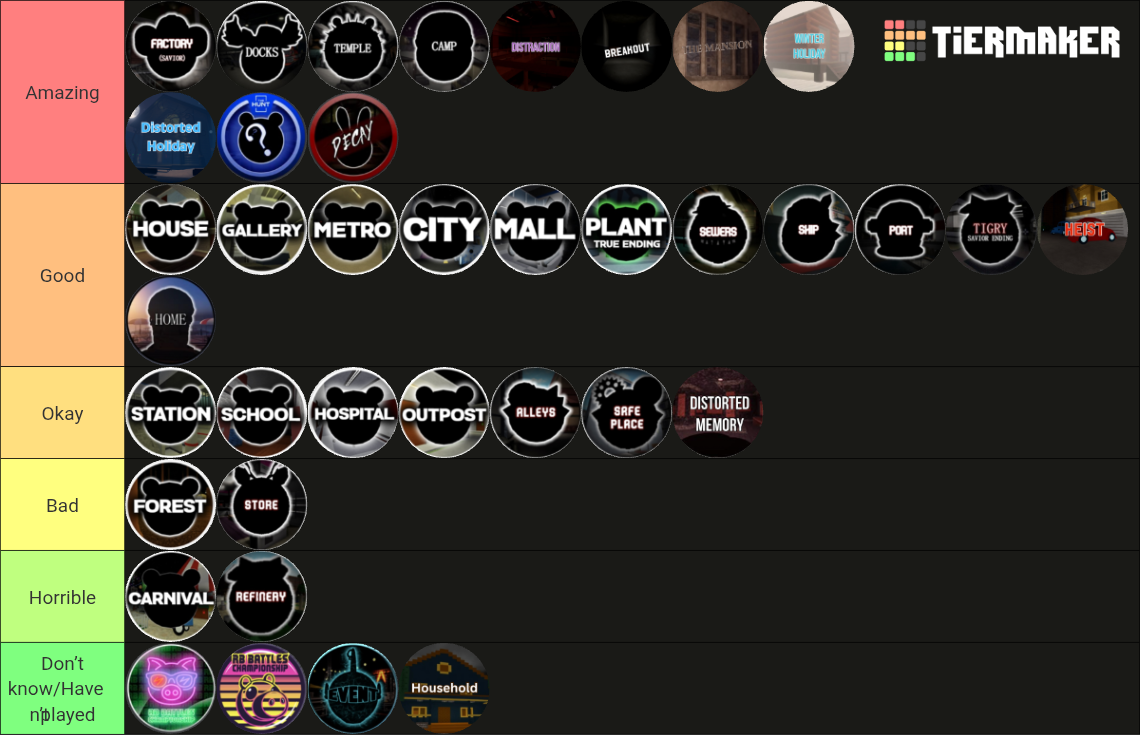 Piggy Chapters (Book 1, Book 2, & Extra Maps) Tier List (Community ...