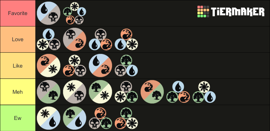 MTG Colors and Combinations Tier List (Community Rankings) - TierMaker