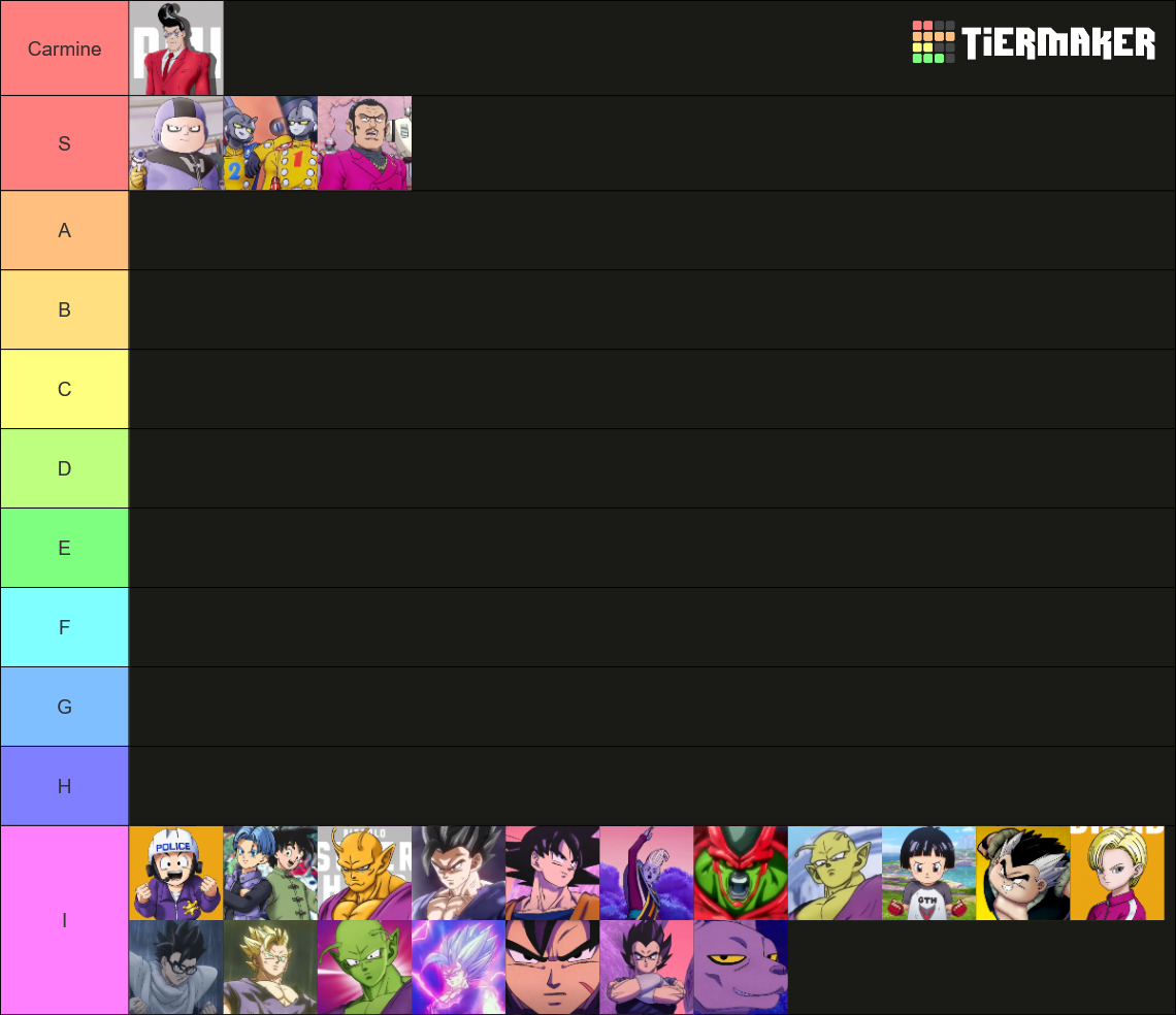 Dragon Ball Super: Super Hero Tier List (Community Rankings) - TierMaker