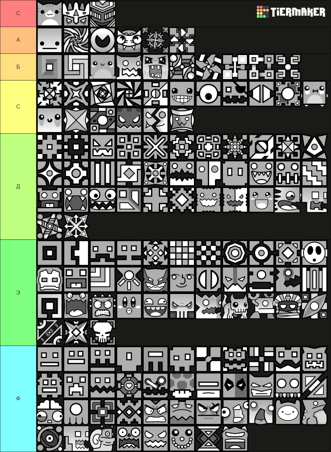 Geometry Dash All Icons Tier List (Community Rankings) - TierMaker