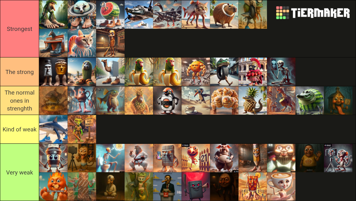 Italian brainrot 🇮🇹 Tier List (Community Rankings) - TierMaker