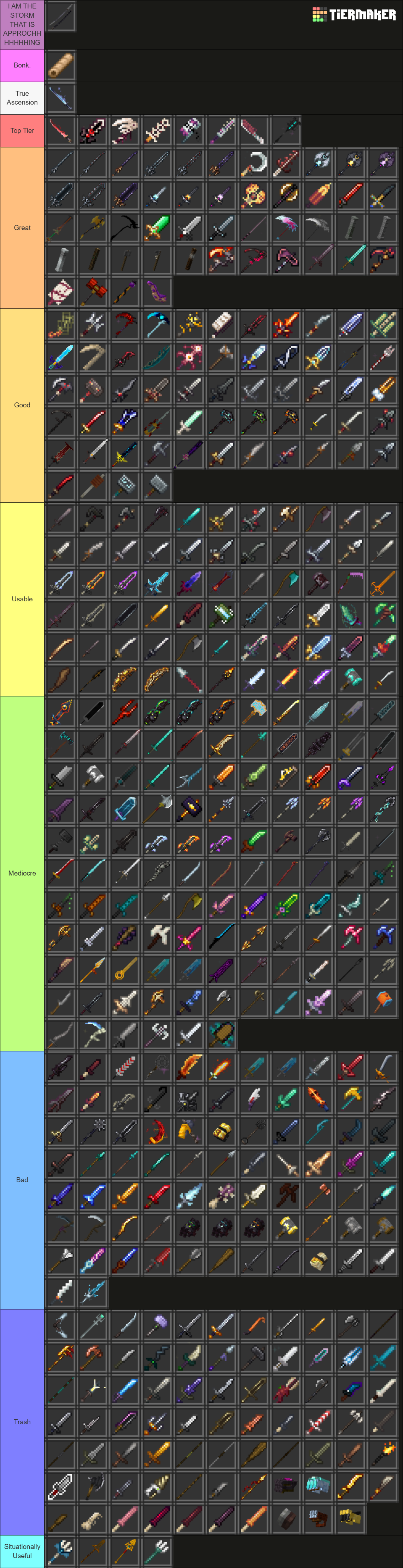 Beyond Ascension Weapon Tier List (Community Rankings) - TierMaker