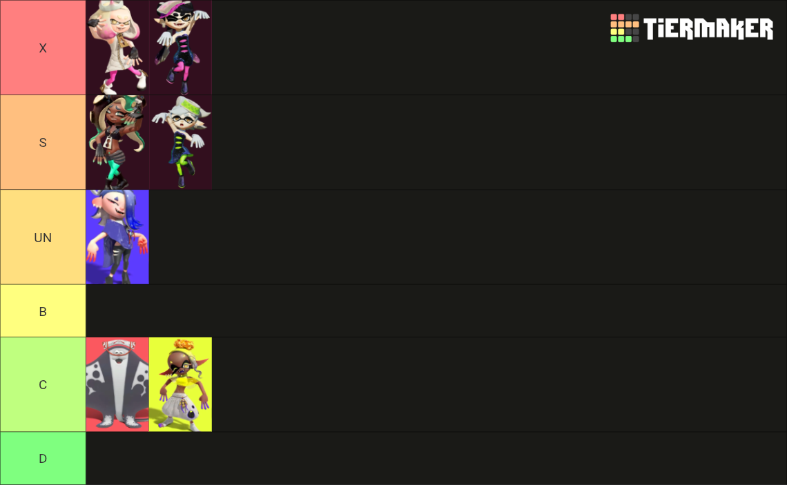 Splatoon Idols Tier List (Community Rankings) - TierMaker