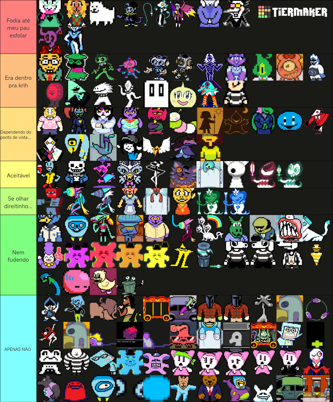 Deltarune ALL characters ch. 1 & 2 Tier List (Community Rankings ...