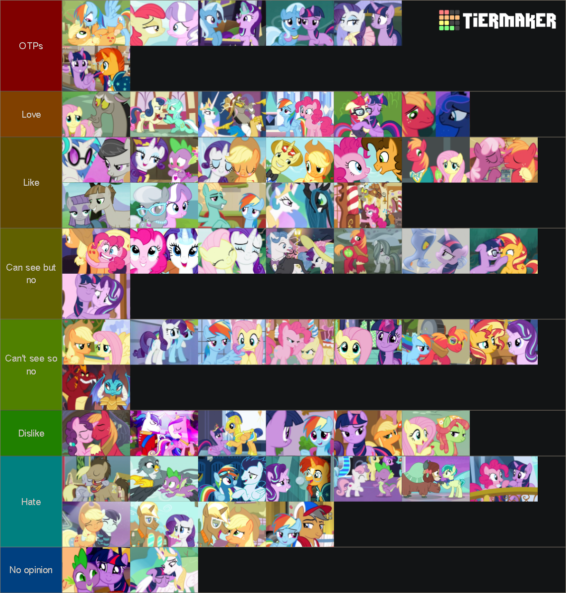All MLP ships Tier List (Community Rankings) - TierMaker