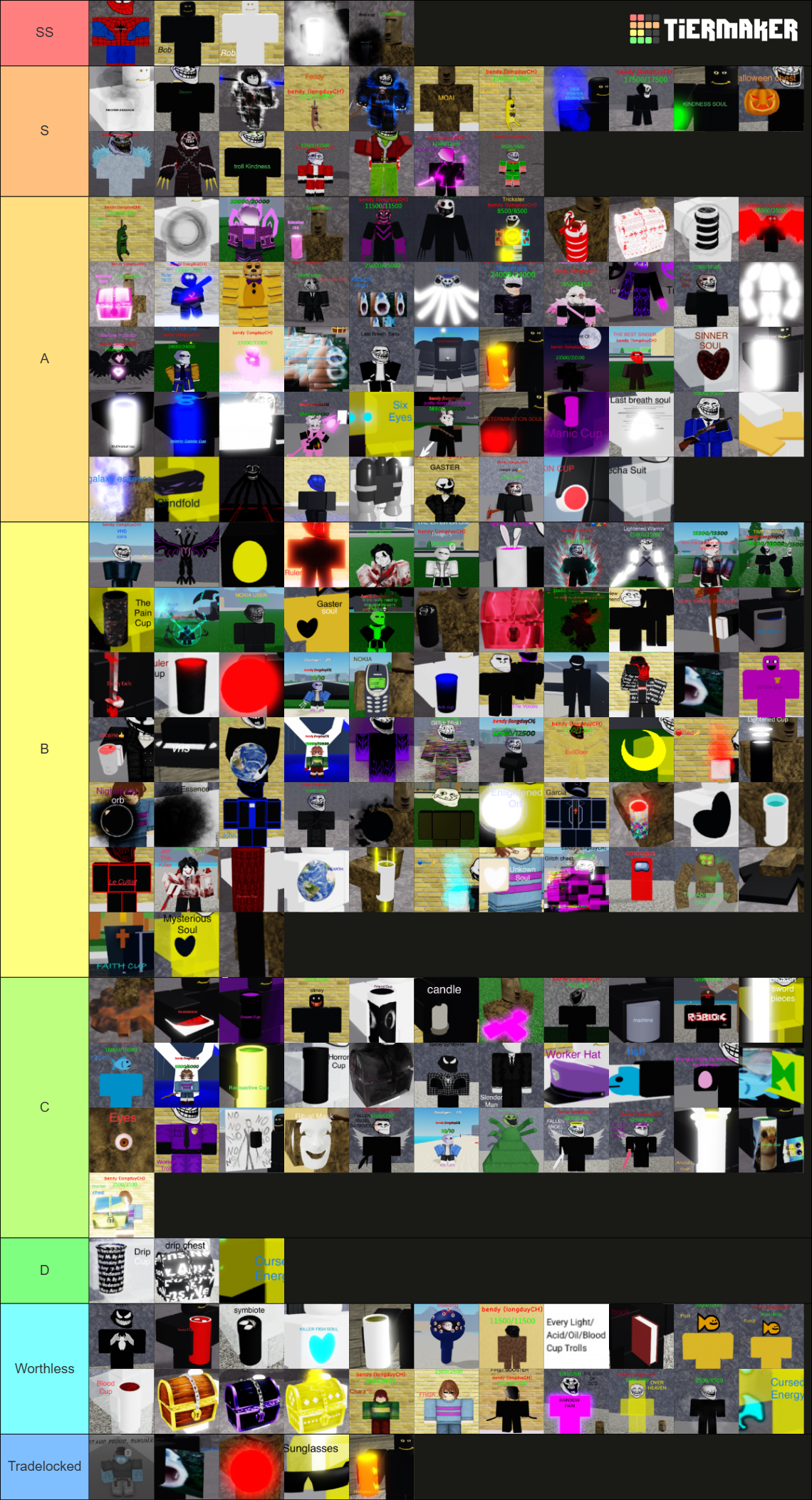 trollge multiverse items and trolls value tierlist Tier List (Community ...
