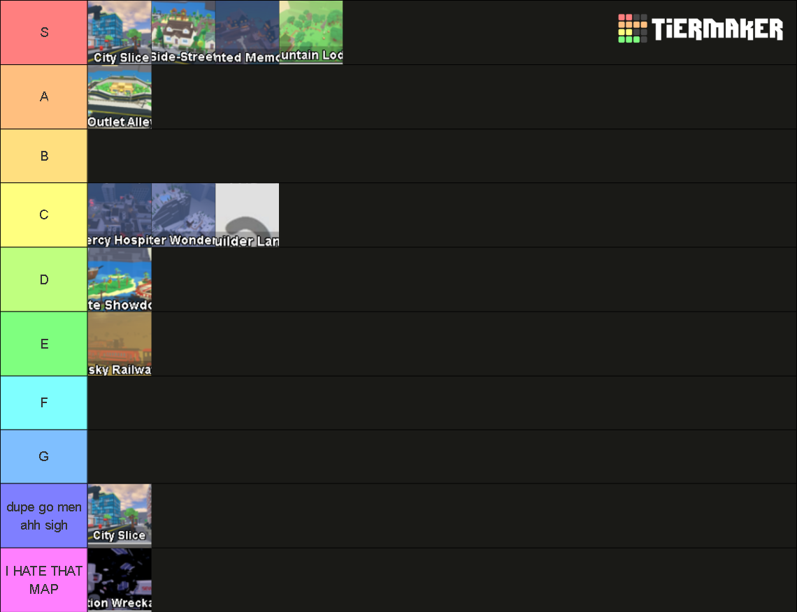 sewh maps Tier List (Community Rankings) - TierMaker