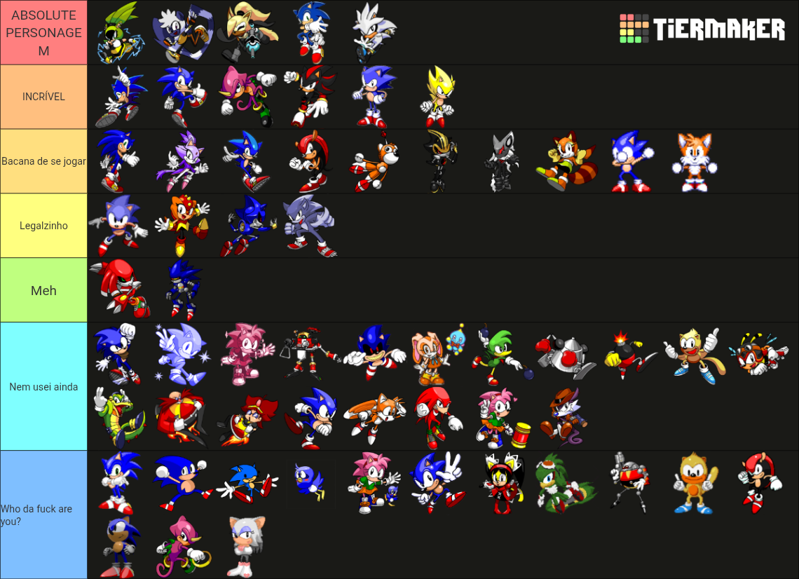 +100 SRB2 Modded Characters 2025 Tier List (Community Rankings) - TierMaker