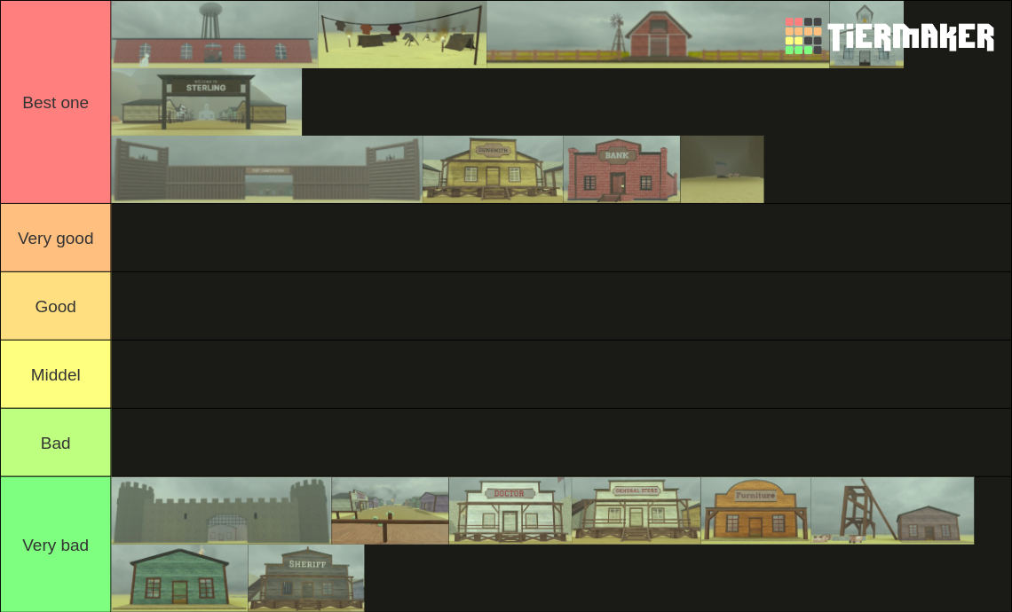 Dead Rails Buildings Tier List (Community Rankings) - TierMaker