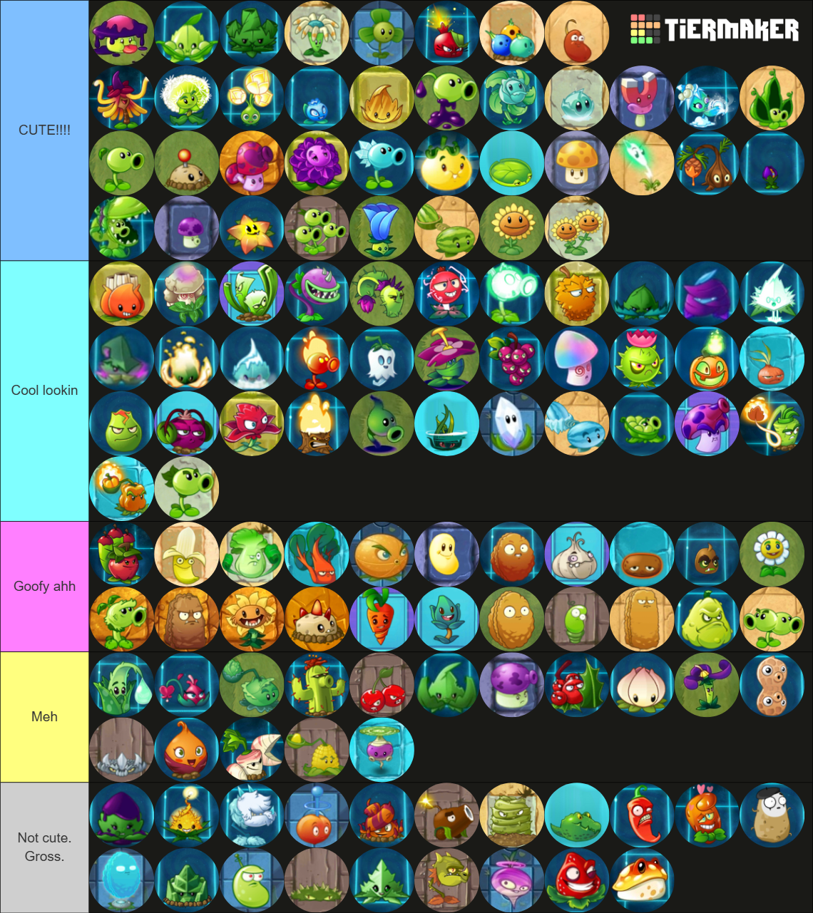 PvZ 2 Plants Tier List (Community Rankings) - TierMaker