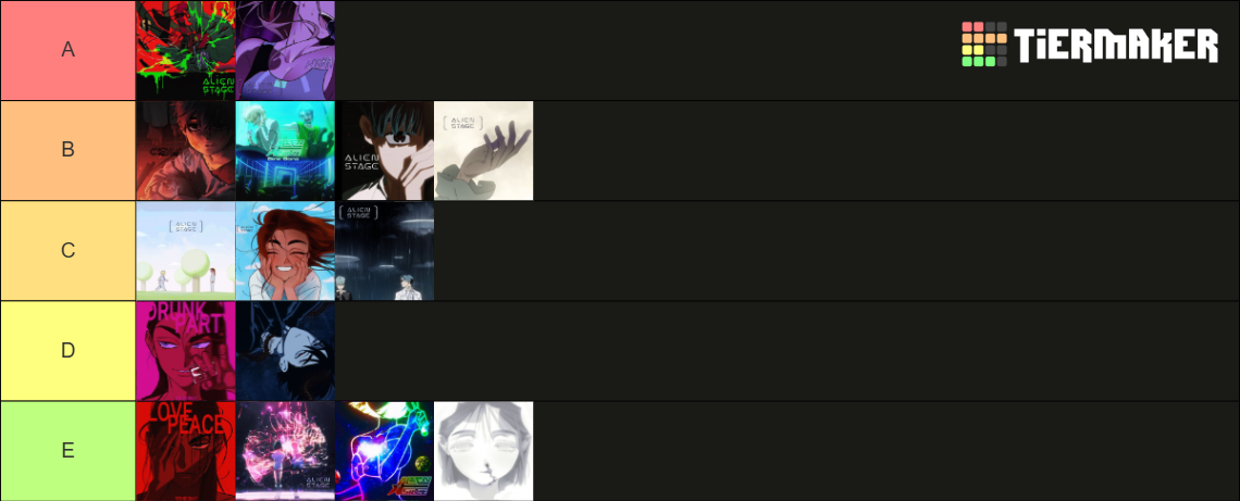 Alien Stage Songs Tier List (Community Rankings) - TierMaker
