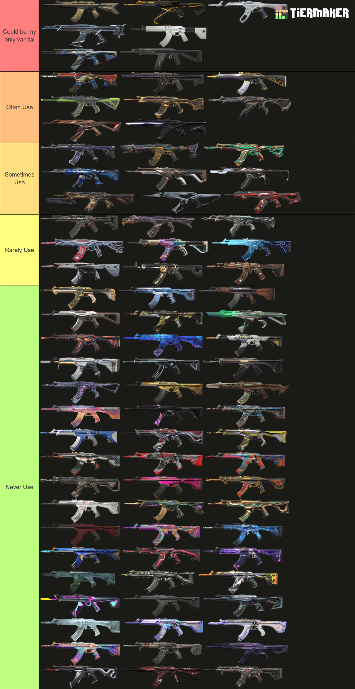 Valorant Vandal Skins (June 2025) Tier List (Community Rankings ...