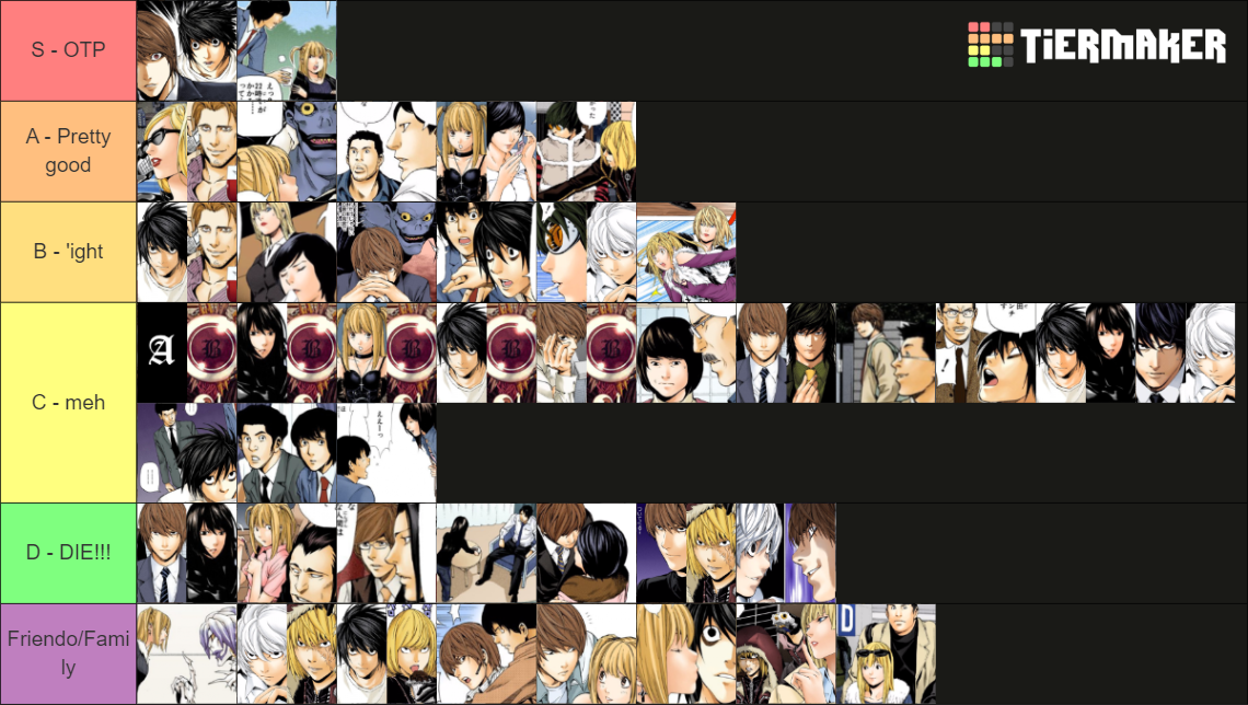 Death Note Ships Tier List (Community Rankings) - TierMaker