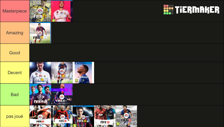 Best Fifa Games Tier List (Community Rankings) - TierMaker