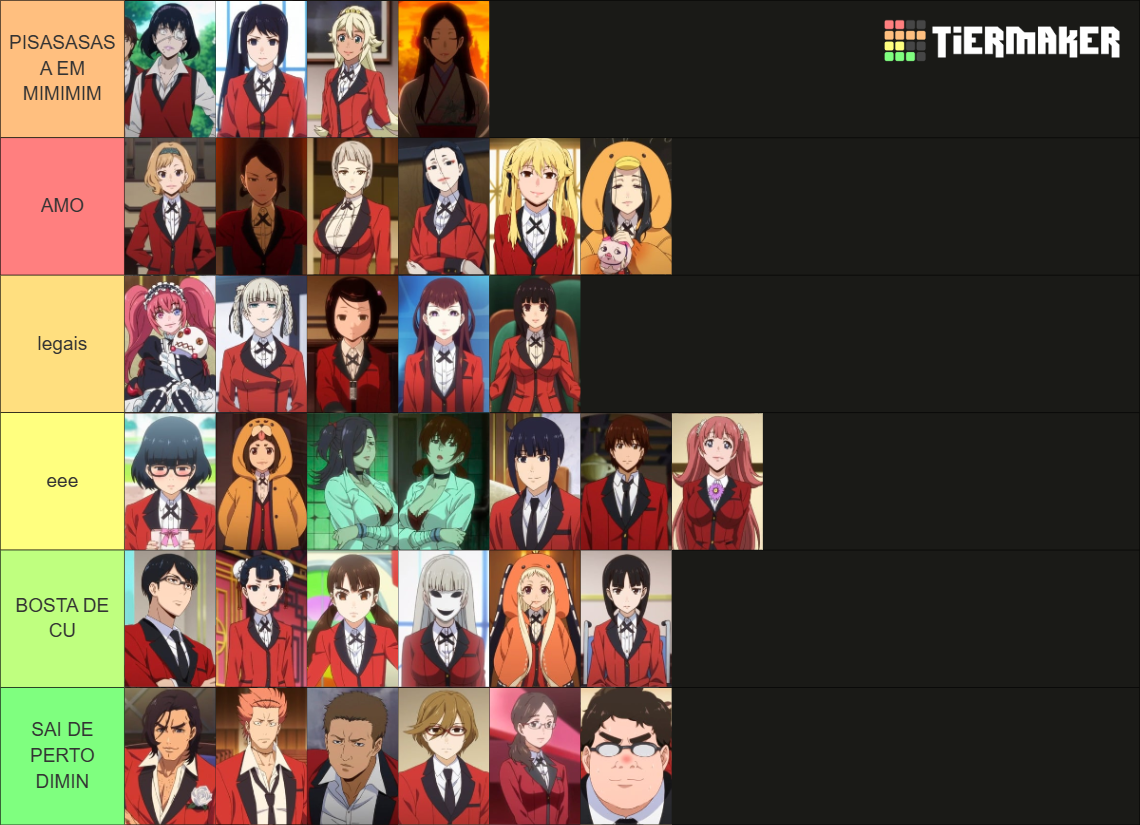 ALL Kakegurui Characters (Anime) Tier List (Community Rankings) - TierMaker