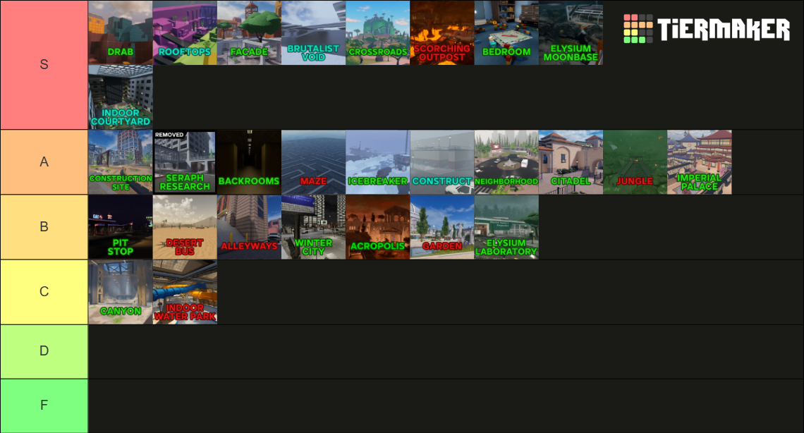 Evade - All Maps (June 2025) Tier List (Community Rankings) - TierMaker