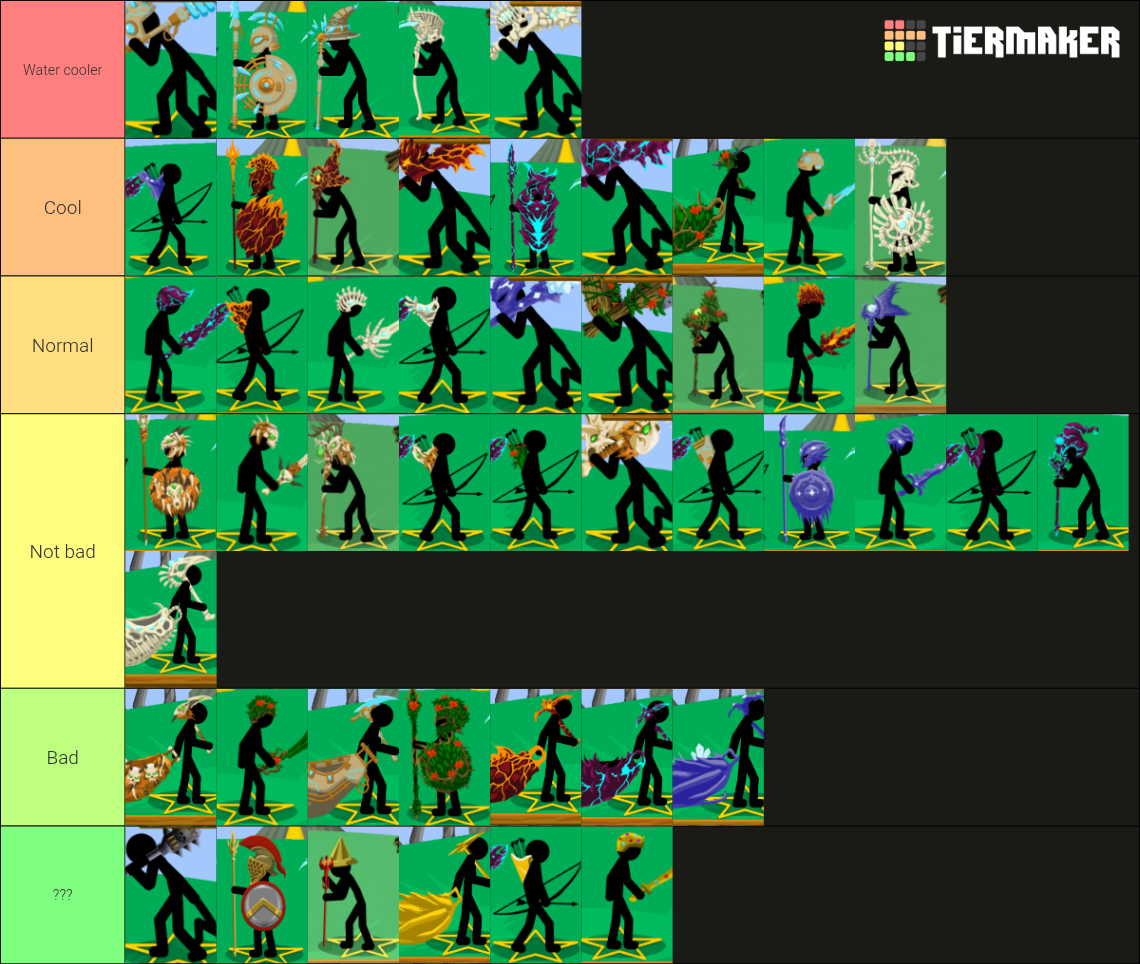 Stick War Legacy Skins Tier List (Community Rankings) - TierMaker