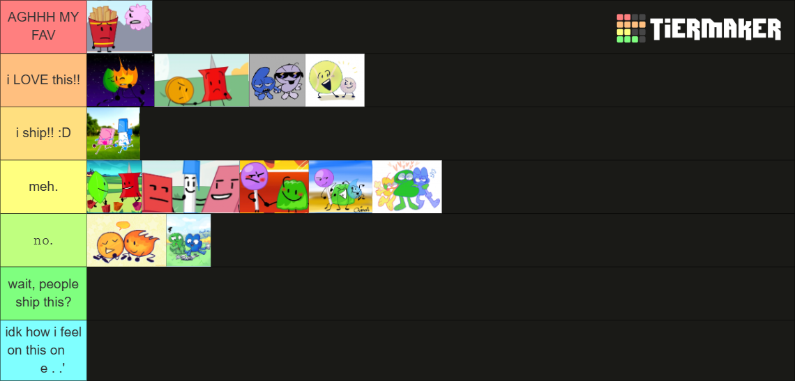 bfdi ships!! Tier List (Community Rankings) - TierMaker