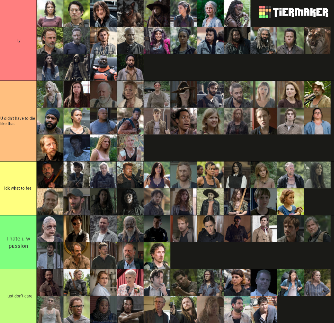 The Walking Dead Universe (250+ Characters) Tier List (Community Rankings) - TierMaker