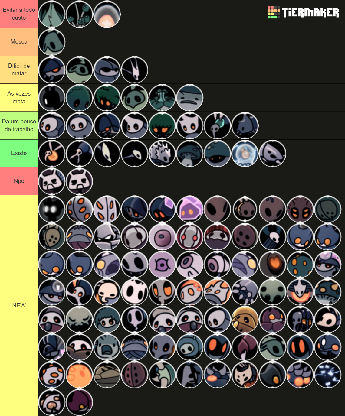 All Hollow Knight Enemies Tier List (Community Rankings) - TierMaker