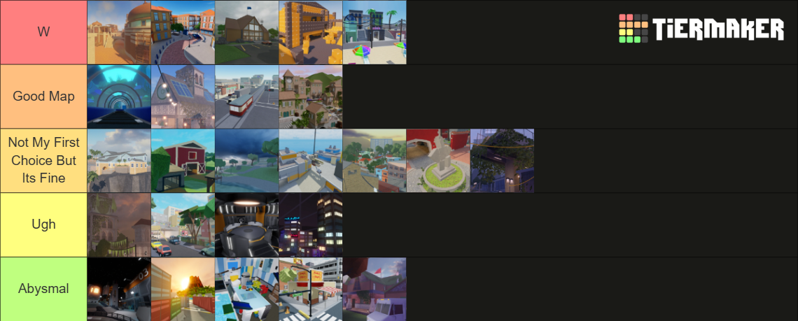 Roblox Arsenal Maps Tier List (Community Rankings) - TierMaker