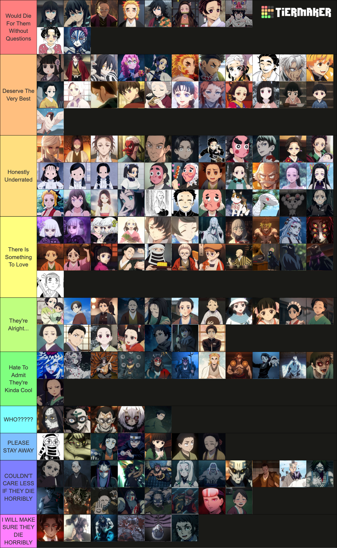 Demon Slayer Characters Tier List (Community Rankings) - TierMaker