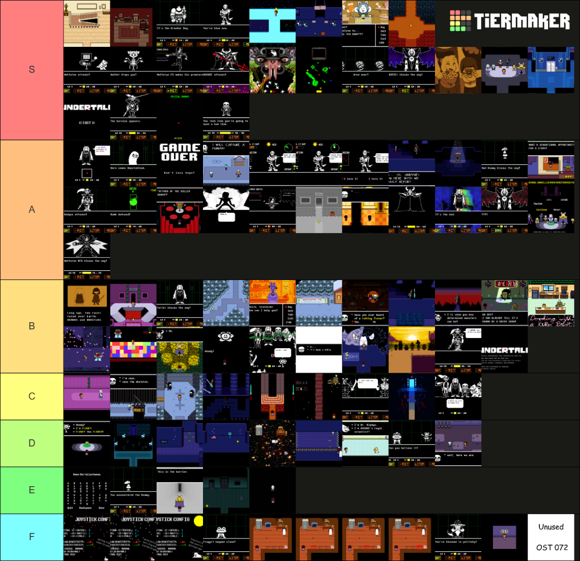 Undertale Soundtrack Tier List (Community Rankings) - TierMaker