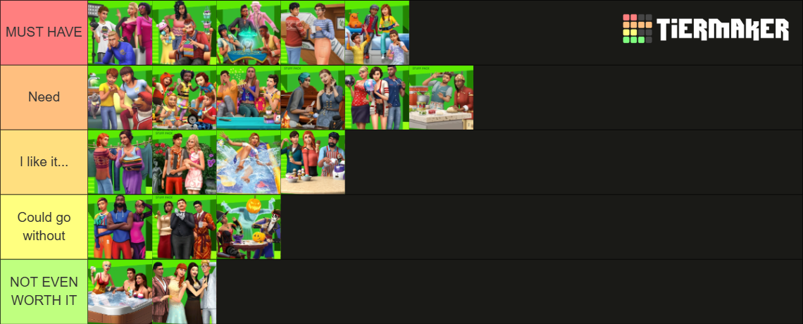 Sims 4 Stuff Packs Tier List (Community Rankings) - TierMaker