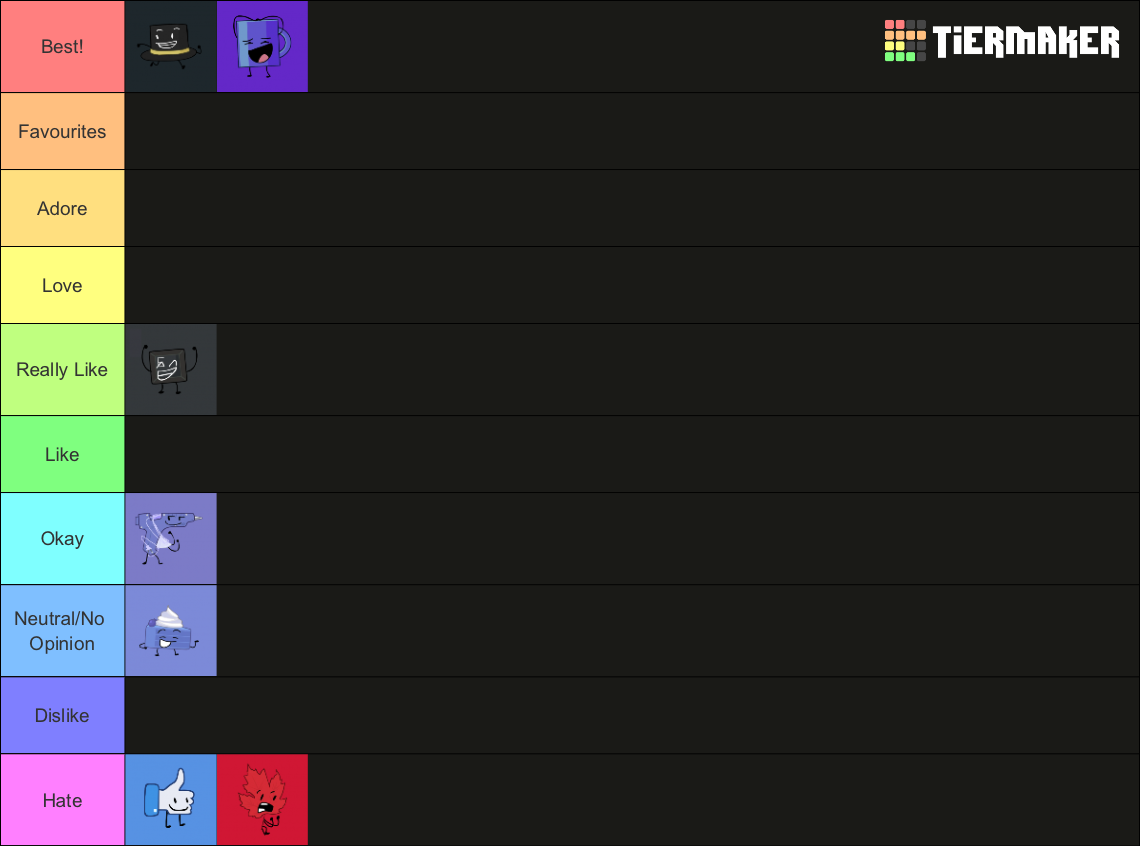 The 201 Character Object Show ! Tier List (Community Rankings) - TierMaker