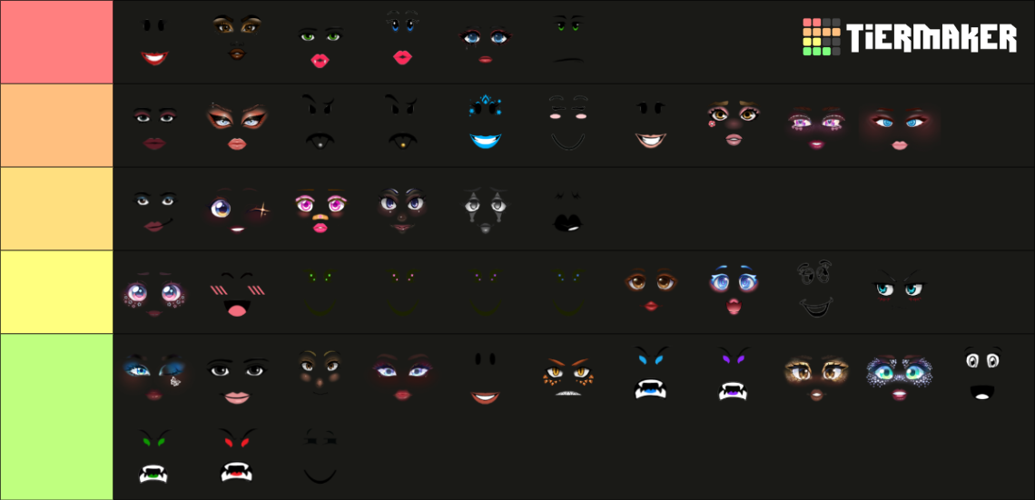 Barb/model faces roblox Tier List (Community Rankings) - TierMaker