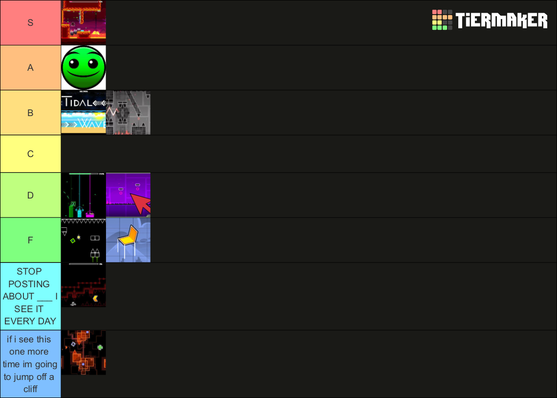 Geometry Dash Jumpscares Tier List (Community Rankings) - TierMaker