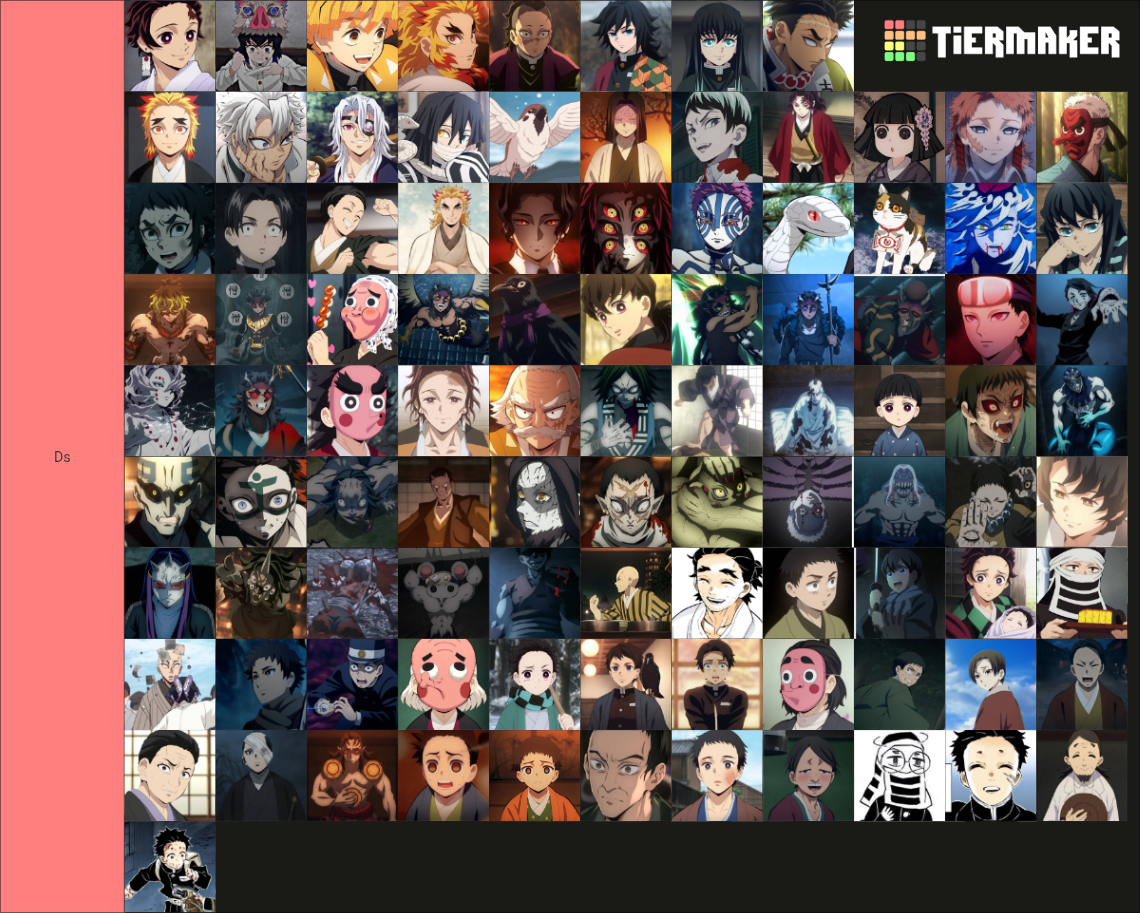 Demon Slayer Characters Tier List (Community Rankings) - TierMaker