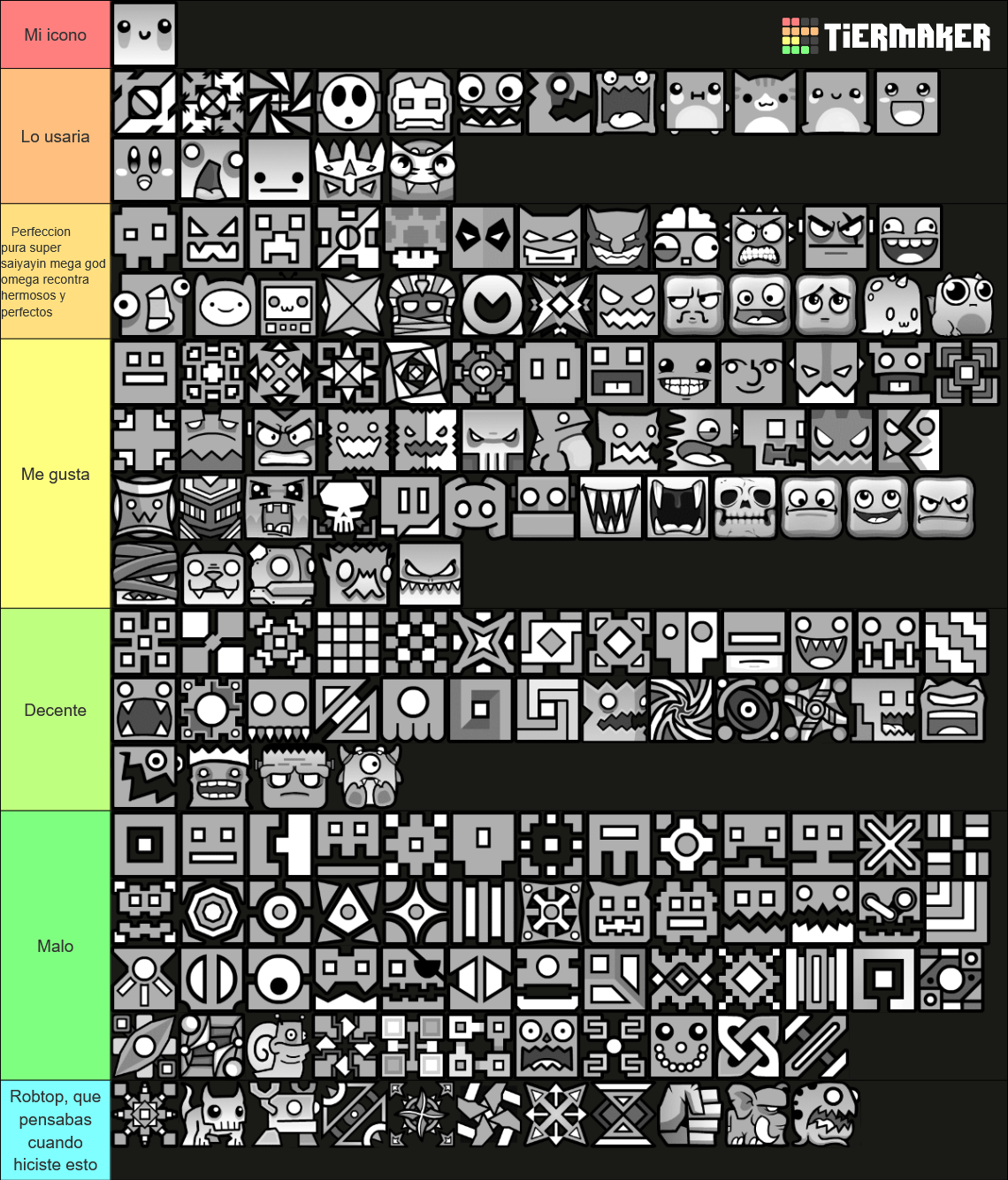 Geometry Dash Cubes [2.21, UPDATED FOR 2.205] Tier List (Community ...