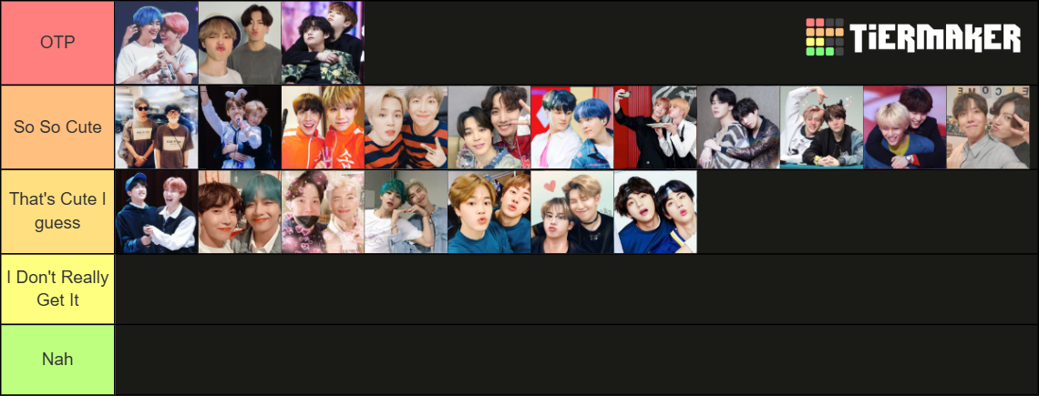 BTS ships Tier List (Community Rankings) - TierMaker