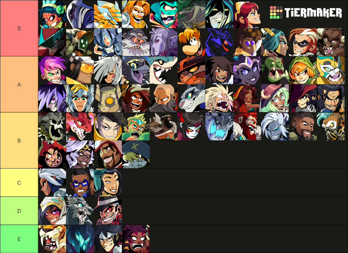 Brawlhalla Legends [Ransom] Tier List (Community Rankings) - TierMaker