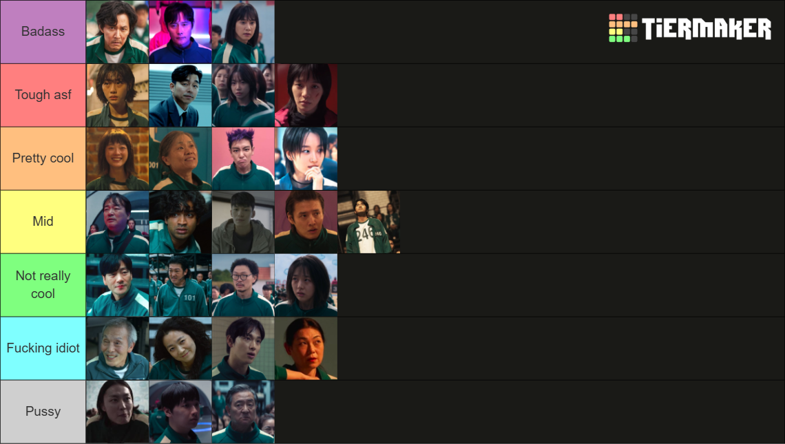 Squid Game Characters S1 S2 Tier List Community Rankings Tiermaker
