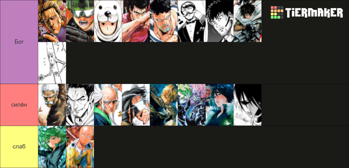 One punch man characters Tier List (Community Rankings) - TierMaker