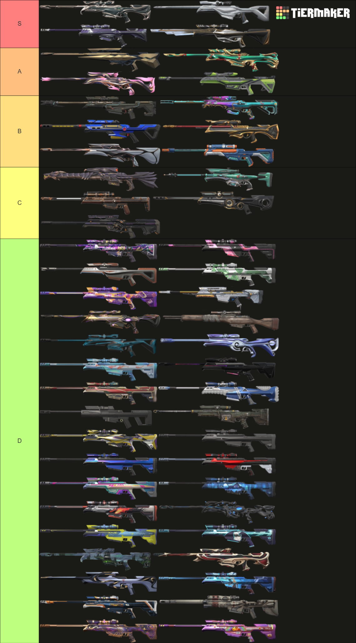 Valorant Operator Skins (September 2025) Tier List (Community Rankings ...